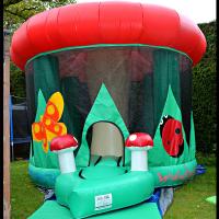 China Small Commercial PVC Mushroom House Castle Inflatable Bounce House for 14 Years up for sale