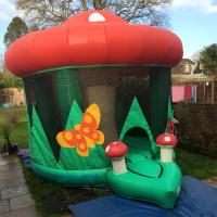 China Small Commercial PVC Mushroom House Castle Inflatable Bounce House for 14 Years up for sale