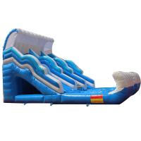 China Large Size Blue Double Slide Inflatable Combo for Custom Made Party Rentals Business for sale