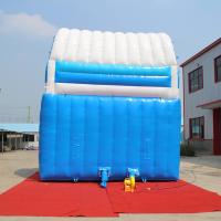 China Large Size Blue Double Slide Inflatable Combo for Custom Made Party Rentals Business for sale