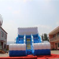 China Large Size Blue Double Slide Inflatable Combo for Custom Made Party Rentals Business for sale