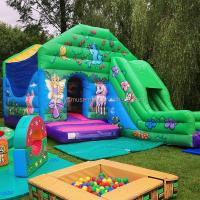 China Experience The Thrill Commercial Inflatable Castle With Water Slide For Family Party for sale