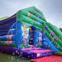 China Experience The Thrill Commercial Inflatable Castle With Water Slide For Family Party for sale