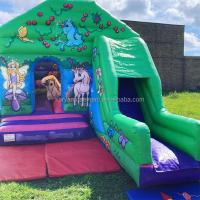 China Experience The Thrill Commercial Inflatable Castle With Water Slide For Family Party for sale