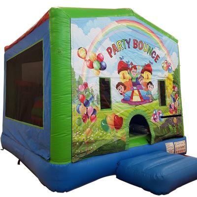 China Unisex Small Waterproof PVC Inflatable Bouncy Jumping Castle Bounce House with Slide for sale
