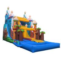 China Max Capacity 100-500kg Inflatable Castle With Wet Slide for Indoor Water Pool Combo for sale