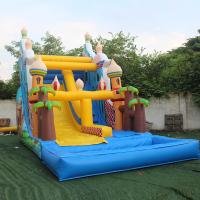 China Max Capacity 100-500kg Inflatable Castle With Wet Slide for Indoor Water Pool Combo for sale