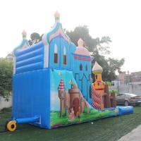 China Max Capacity 100-500kg Inflatable Castle With Wet Slide for Indoor Water Pool Combo for sale