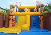 China Max Capacity 100-500kg Inflatable Castle With Wet Slide for Indoor Water Pool Combo for sale