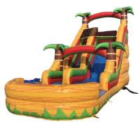 China Logo Customized Logo Acceptable Palm Tree Trunk Wet Water Slide for Hot Summer Days for sale