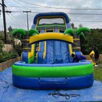 China Business Inflatable Toy PVC Palm Tree Trunk Water Slide for Commercial Event Promotion for sale