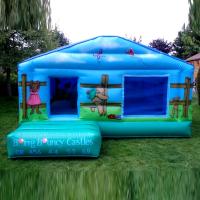 China Commercial Kids Picnic Trampoline with Blue Inflatable Bouncing Castle and Ball Pit for sale