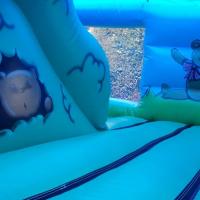 China Commercial Kids Picnic Trampoline with Blue Inflatable Bouncing Castle and Ball Pit for sale