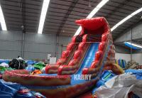 China Colorful Commercial Inflatable Water Slide and Swimming Pool for Water Park Amusement for sale