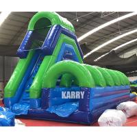 China Party Rentals Business Inflatable Palm Tree Water Slide with Swimming Pool Long Slide for sale
