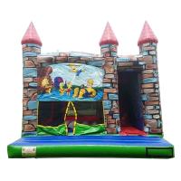 China Blower Commercial PVC Cartoon Animation Inflatable Bouncer House with Slide Pool for sale