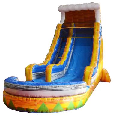 China EN71/CE Certified Commercial Grade Yellow Inflatable Water Slide for Kids Bounce House for sale