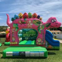 China CE/EN14960 Certified Inflatable Bounce House Castle with Cute Dinosaur Zoo Theme for sale