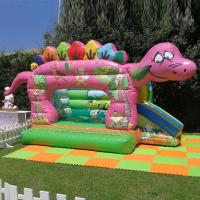 China CE/EN14960 Certified Inflatable Bounce House Castle with Cute Dinosaur Zoo Theme for sale
