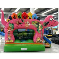 China CE/EN14960 Certified Inflatable Bounce House Castle with Cute Dinosaur Zoo Theme for sale