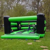 China Blower Included Children's Inflatable Trampoline Castle Giant and Green Party Rentals for sale