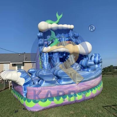 China Large Adults and Kids Size Inflatable Backyard Slides with Pool for sale
