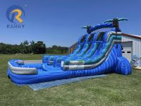 China Large Adults and Kids Size Inflatable Backyard Slides with Pool for sale