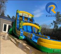 China Large Adults and Kids Size Inflatable Backyard Slides with Pool for sale