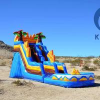 China Custom Features Inflatable Water Slide For Adult with Pool Bounce House PVC Sustainable for sale
