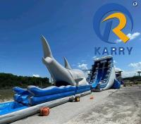 China Custom Features Inflatable Water Slide For Adult with Pool Bounce House PVC Sustainable for sale