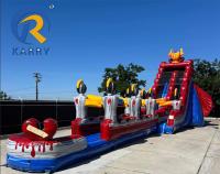 China Custom Features Inflatable Water Slide For Adult with Pool Bounce House PVC Sustainable for sale