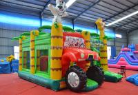 China Wild Jungle Safari Inflatable Jumping Castle Customized Color Bounce House with Slide for sale