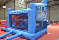 China Commercial Grade PVC Tarpaulin Mini Super man Red Inflatable Bounce House with Slide for sale