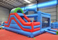 China Commercial Grade PVC Tarpaulin Mini Super man Red Inflatable Bounce House with Slide for sale