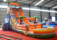 China Commercial Event Promotion Orange Palm Inflatable Water Slide with Pool and More for sale