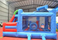China Commercial Grade PVC Tarpaulin Mini Super man Red Inflatable Bounce House with Slide for sale