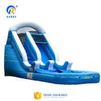 China Custom Logo Printed Large Long Slide Inflatable Pool Slide Combo for Outdoor Fun Combo for sale