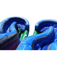 China Backyard Fun Large Inflatable Water Slide with Two Lane Wet Slip and 0.55mm Plato PVC for sale