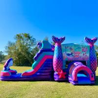 China Colorful Mermaid Inflatable Bouncy Castle with Water Slide and Pool Party Rental for sale