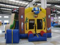 China Outdoor Game Pirate Theme Inflatable Bounce House with Dry Slide for sale