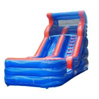 China Outdoor Children's Toys Inflatable Water Slide with Swimming Pool and Digital Printing for sale