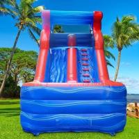 China Outdoor Children's Toys Inflatable Water Slide with Swimming Pool and Digital Printing for sale