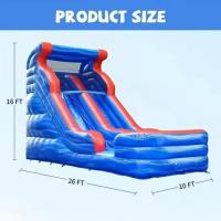 China Outdoor Children's Toys Inflatable Water Slide with Swimming Pool and Digital Printing for sale