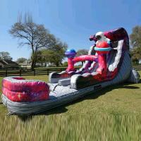China Double Lane Air Jumping Dry Slide Colorful Inflatable Design for Park Optional Sizes for sale