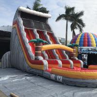 China Outdoor Commercial Grade Children Inflatable Bounce Slide with Cool Red Car Design for sale