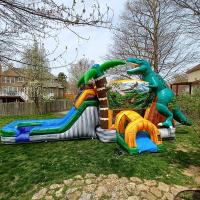 China Experience the Thrills of the Dinosaur Era with Our Inflatable Bounce House and Slide for sale