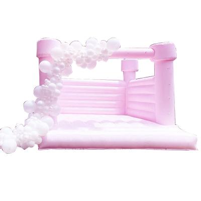 China Logo Custom Logo Printed White Inflatable Bouncer for Party Moonwalk Bouncy Castle for sale