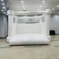 China Custom Size White Moonwalk Inflatable Bouncers for PVC Bouncy Castle in Pastel Color for sale