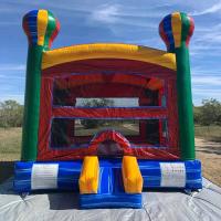 China CE/EN71/EN14960 Certified Inflatable Rainbow Hot Air Balloon Bounce House Castle for Kids for sale