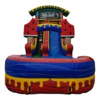 China Park Inflatable Chilled Watermelon Water Slide with Pool Support One Item Purchase for sale